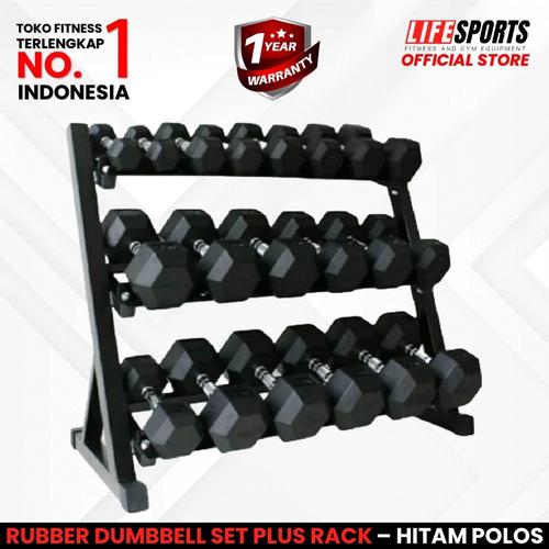 Jual Alat Fitnes Dumbell Set 2.5 - 25 Kg / Alat Angkat Beban barbel Set ...