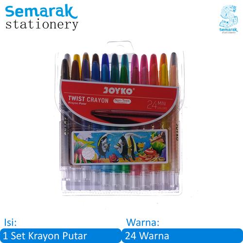 Jual Joyko Twist Crayon Krayon Putar Tanpa Racun [24 Warna Mini] - Kab ...