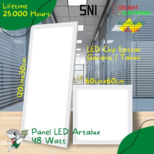 Jual Lampu Panel LED Artalux 48W Watt 60x60 120x30cm - 60x60, Putih ...