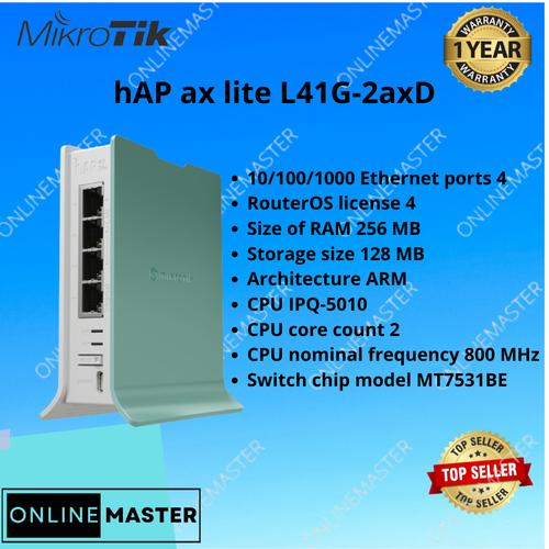 Jual Mikrotik hAP ax lite L41G-2axD - Jakarta Pusat - Onlinemaster ...