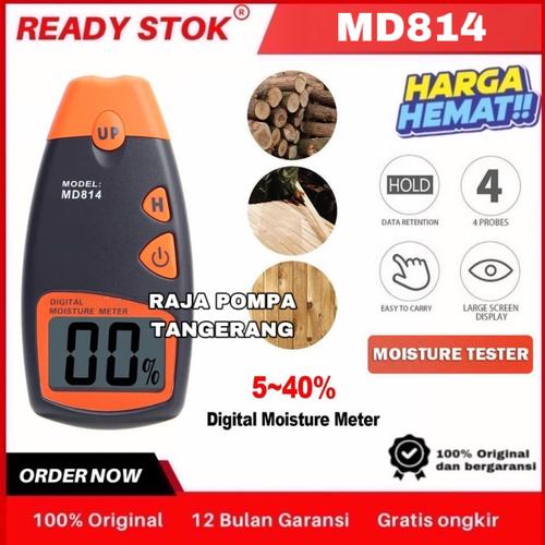 Jual Moisture Meter MD814 Kayu Wood Kertas MC Tester Katun MD-814 MD ...