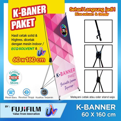Jual Cetak K Banner UV/ ECO 60x160 / 80X180 Stand Banner Toko Murah ...