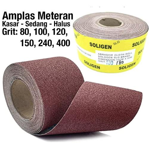 Jual Amplas ampelas Meteran Kasar Halus rol Ukuran 80 100 120 150 240 ...