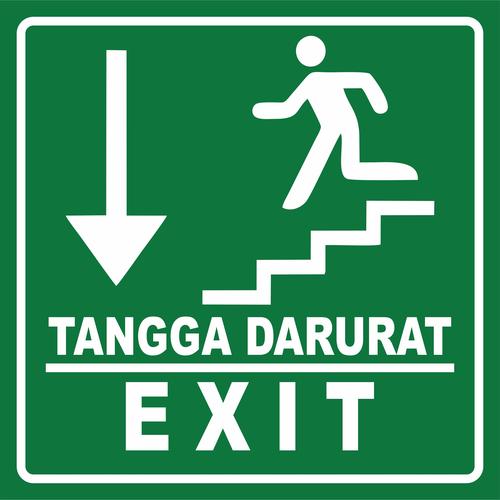 Jual AKRILIK UKURAN 20 X 20 CM TANGGA DARURAT EXIT - Kab. Tegal ...