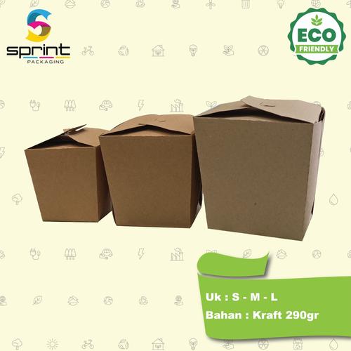 Jual Food Pail Rice Box S, M, L Bahan Kraft 290gr Laminasi Model ...