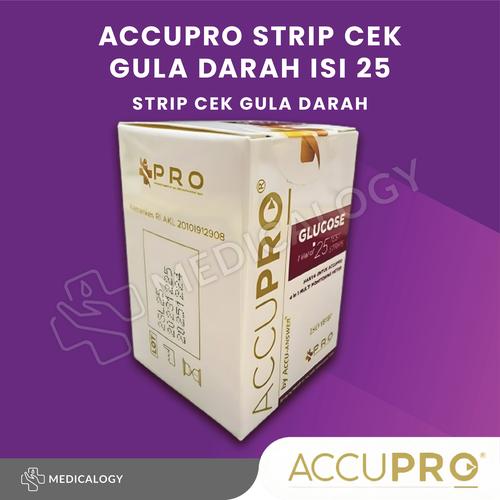 Jual AccuPRO Strip Cek Gula Darah / Accu PRO Blood Glucose 25 Strip ...