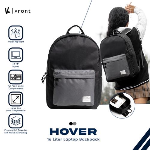 Promo Hover Black - Backpack - Black Grey - Bag+Rain Cover - Kota ...