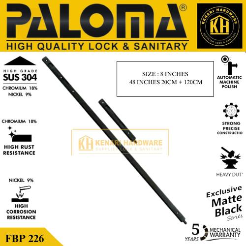 Jual Paloma FBP 226 Grendel Tanam Flush Bolt 20 + 120CM Stainless Hitam ...