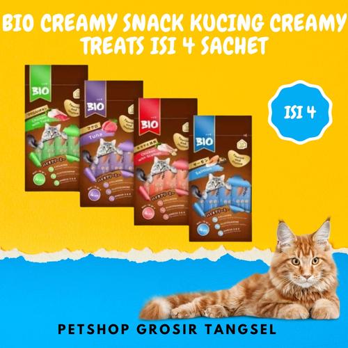 Jual Bio Creamy Treats Snack Kucing All Stage Cemilan Isi 4 Sachet ...