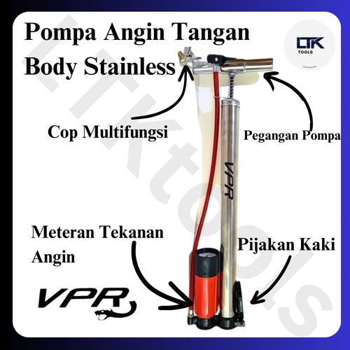 Jual Pompa Angin Tangan Tabung Stainless/ Pompa Ban Motor Bola [Merek ...