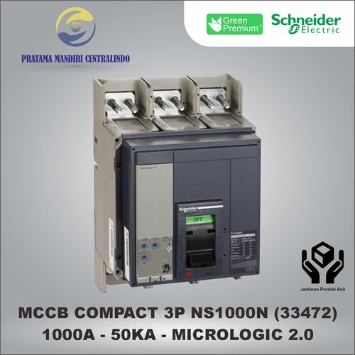 Promo MCCB COMPACT 3P 1000A 50KA SCHNEIDER NS1000N MICROLOGIC 2.0 33472 ...