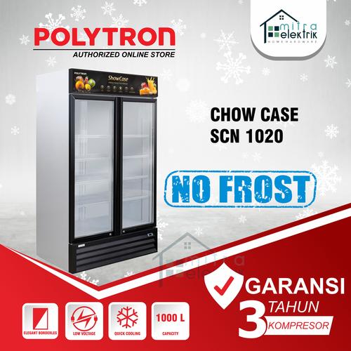 Promo Showcase POLYTRON SCN1020 2 Pintu 1000 Liter Tempered Glass Door ...