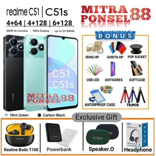 Jual REALME C51 NFC RAM 4/128 | C 51 4/64 NFC GARANSI RESMI REALME ...