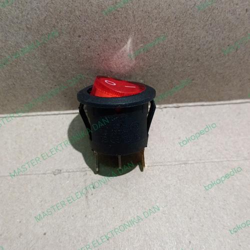 Jual 6928 switch on off saklar sakelar bulat lampu 220v merah sedang ...