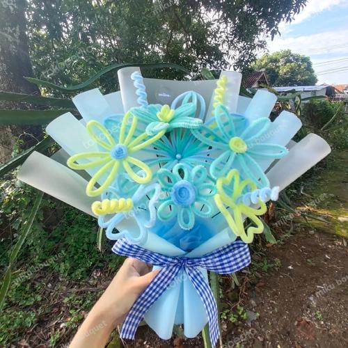 Jual Buket bunga kawat bulu / Pipe cleaner bucket / Fabula Series ...