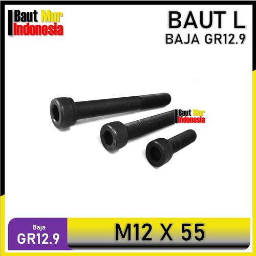 Jual HEX SOCKET BOLT BAUT L BAJA GR12.9 M12X55 ISI 10PCS - Kab. Bekasi ...