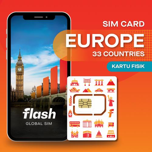 Jual SIM Card Europe 33 Negara 1GB-50GB (Simcard Eropa UK Italy France ...
