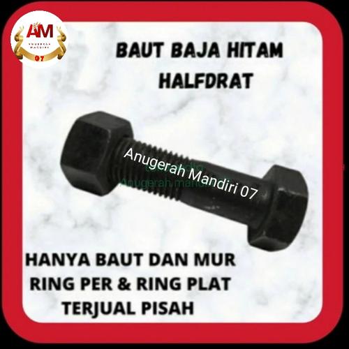 Jual Baut mur Baja 8.8 HT M30 x 250mm / hex bolt nut 8.8 Murah ...