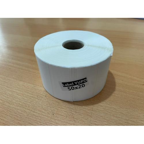 Jual Label Sticker Yupo Ukuran 50mm X 20mm Core 1 inch isi 2.000/roll ...
