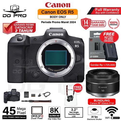 Jual Canon EOS R5 Body Only Canon R5 BO Mirrorless Camera Garansi Resmi ...