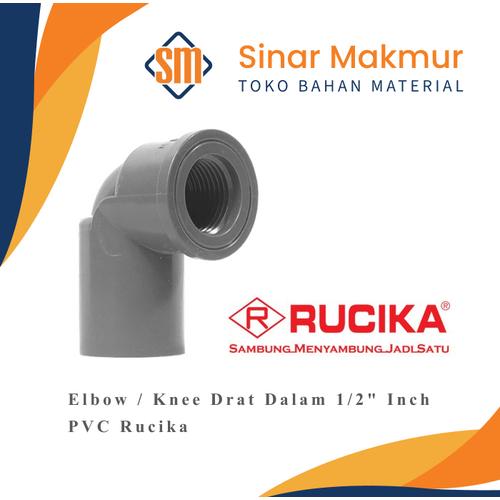 Jual Elbow / Knee Drat Dalam 1/2" Inch PVC Rucika - Kab. Tangerang ...