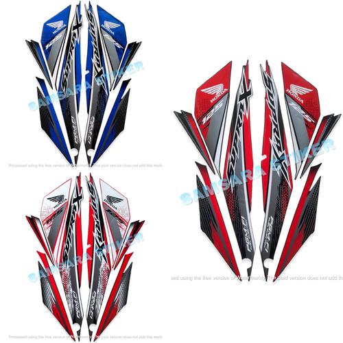 Jual STIKER STRIPING MOTOR HONDA SUPRA X 125 FI 2019 CW STANDAR FUL SET ...