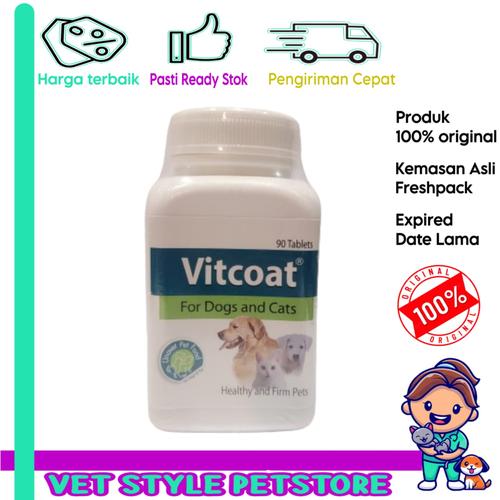 Jual Vitacoat tablet multivitamin mineral mirip dermatrix suplemen bulu ...