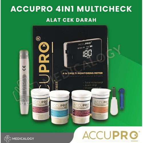 Jual AccuPro 4 in 1 Alat Cek Gula Darah, Kolesterol, Asam Urat ...
