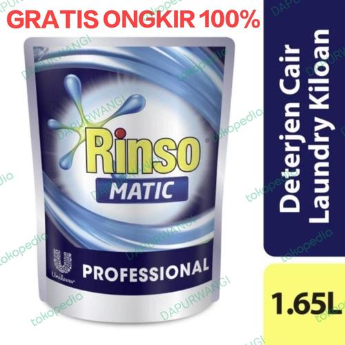 Promo RINSO Matic Detergent Professional Detergen Cair Laundry Kiloan 1 ...