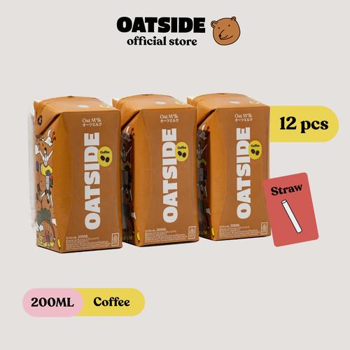 Promo OATSIDE Mini Straw Oat Milk Coffee 200ml (12pcs) (Kemasan dengan ...