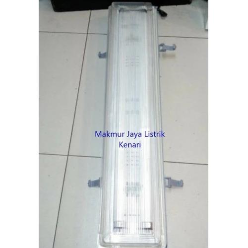 Jual Kap TL Waterproof 2x36 2x18 LED IP65 Lampu T8 18 Watt 120 cm - Kap ...