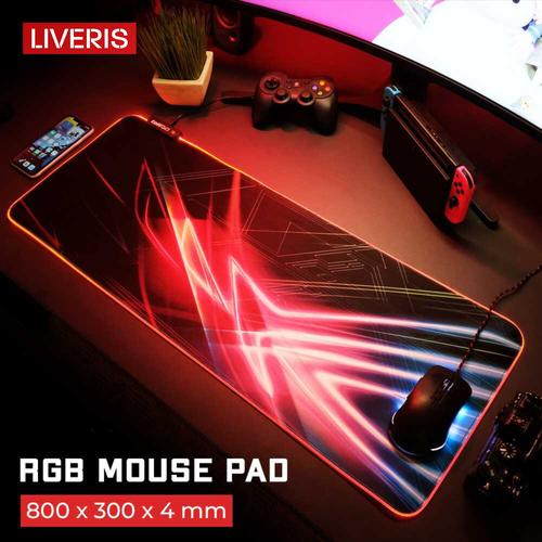 Promo Mousepad Gaming RGB LED Mouse Pad Size XL Anti Slip - RGB03 80x30 ...