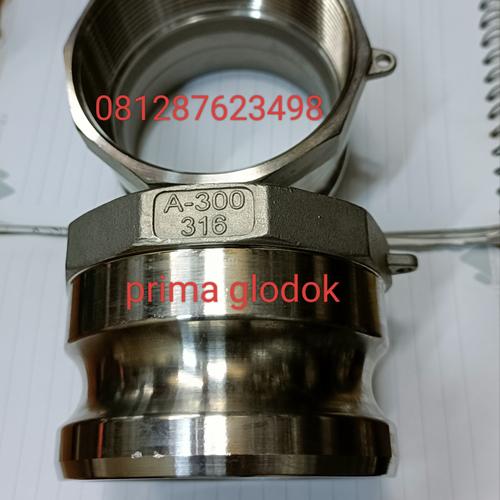 Jual Camlock stainless 316 type A-300/camlock ss316 type A 3inch ...