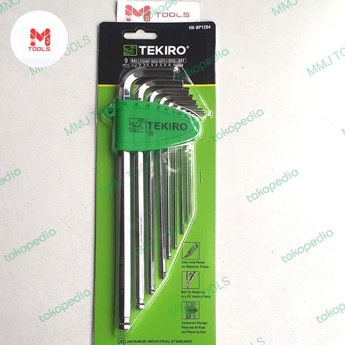 Jual Kunci L Set Ballpoint TEKIRO 9pcs Long - TEKIRO Ballpoint Hex Key ...