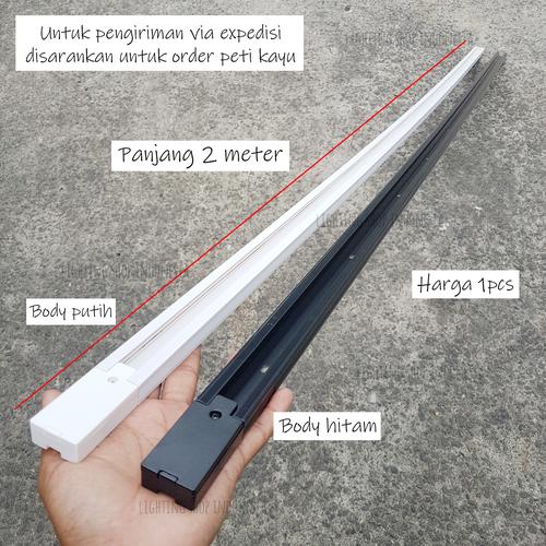 Jual Kaki rell 2meter panjang hitam putih track untuk track light ...