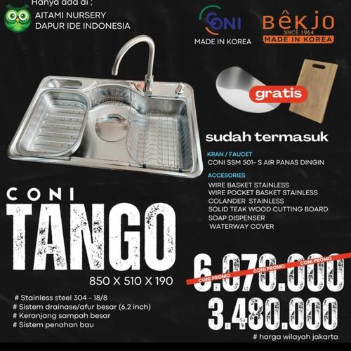 Jual Kitchen Sink Stainless 304 Korea Coni Tango Mirip CGS Parma - Kota ...