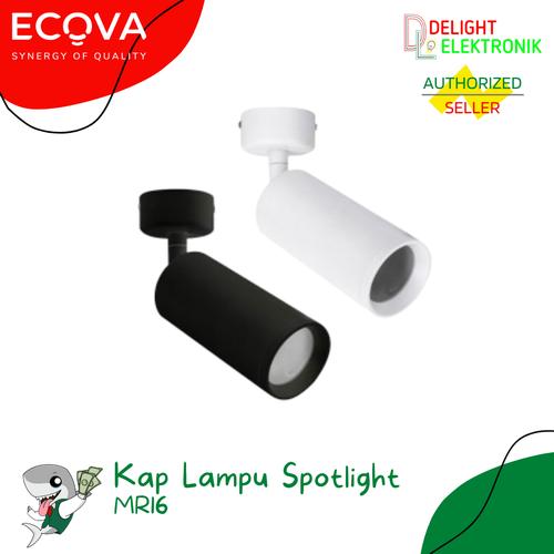 Jual Kap Lampu Spotlight Plafon Ecova Fitting MR16 GU 5.3 Hitam Putih ...