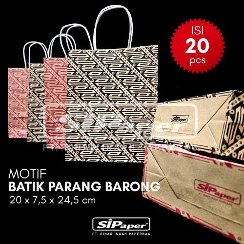Jual Paperbag SIPaper 20 x 7,5 x 24,5 cm (20 Pcs) Tas Hampers,Berkat ...