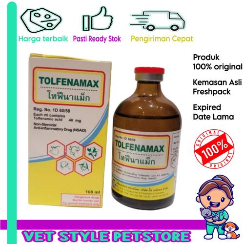 Jual Tolfenamax 100ml injeksi obat anti radang hewan mirip tolfedine ...