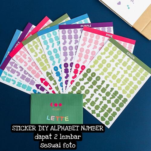 Jual STICKER DIY ALPHABET NUMBER / STIKER ABJAD ANGKA WARNA / STIKER ...