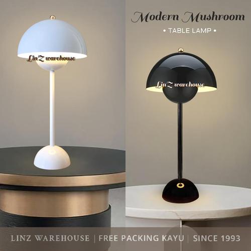 Jual Lampu meja hias MODERN MINIMALIS MUSHROOM table lamp - Black ...