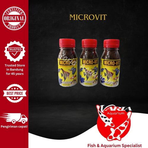Jual Pelet Ikan Hias Microvit - Pelet Cupang Microvit 50gr - Kota ...