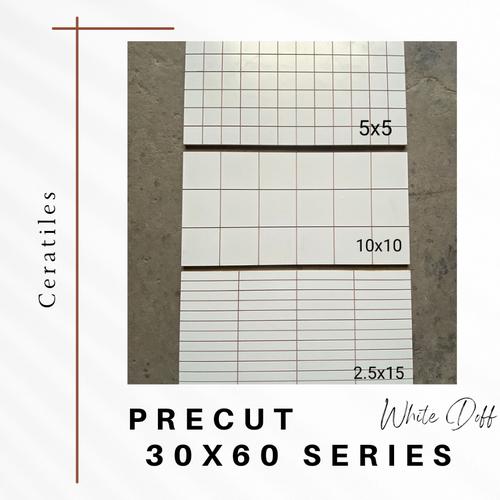Jual Ellagress Mosaik Precut Nat Palsu Keramik 30x60 Putih Doff - 5x5 ...