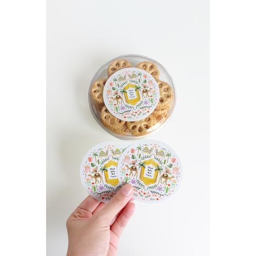 Jual Sticker Toples Box Bulat Lebaran Idul Fitri Stiker Firas Isi 32 ...