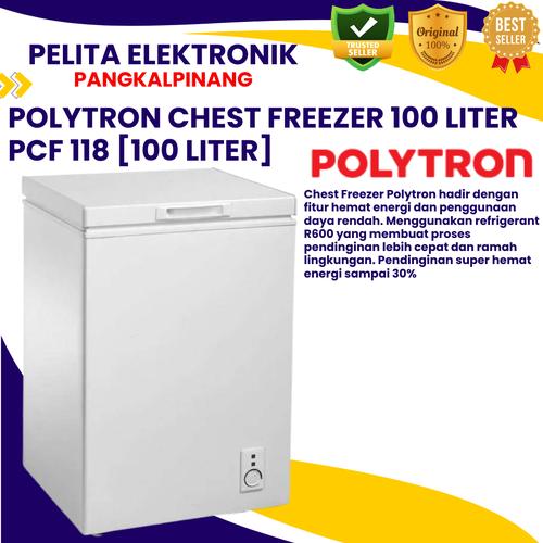 Jual Polytron Chest Freezer PCF 118 Kapasitas 100 liter Hemat Listrik ...