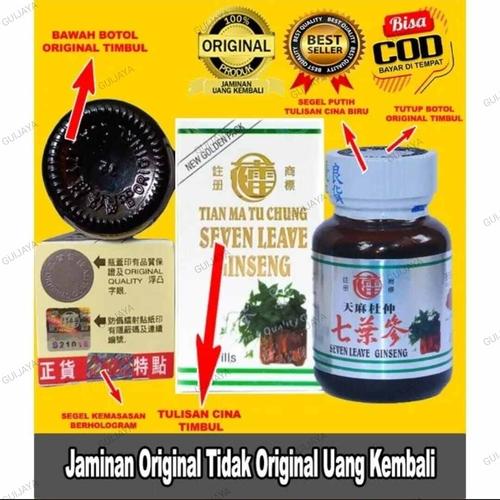 Jual Seven Leave Ginseng Hologram Original Tian Ma Tu Chung Obat Asam ...
