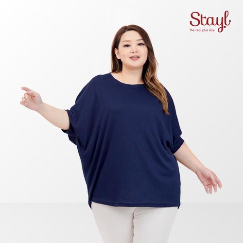 Promo Atasan batwing jumbo LD 150 fit to 5XL Blouse jumbo 5L 6L polos Celia - Hitam - Jakarta ...