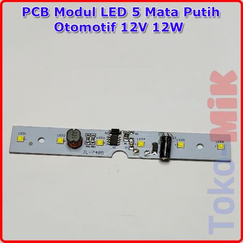 Jual Modul LED Putih 12W 12V 5 Mata LED HPL 6000K PCB Aluminium ...