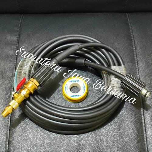 Jual Paket selang steam jet cleaner 5-10m + Nozel cuci ac lurus QR M22 ...