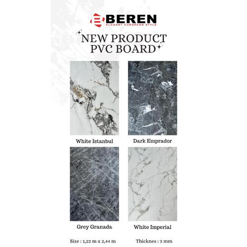 Jual Panel PVC Motif MARMER Uk. 1,22m X 2,44m - PVC Marmer BEREN - Grey ...